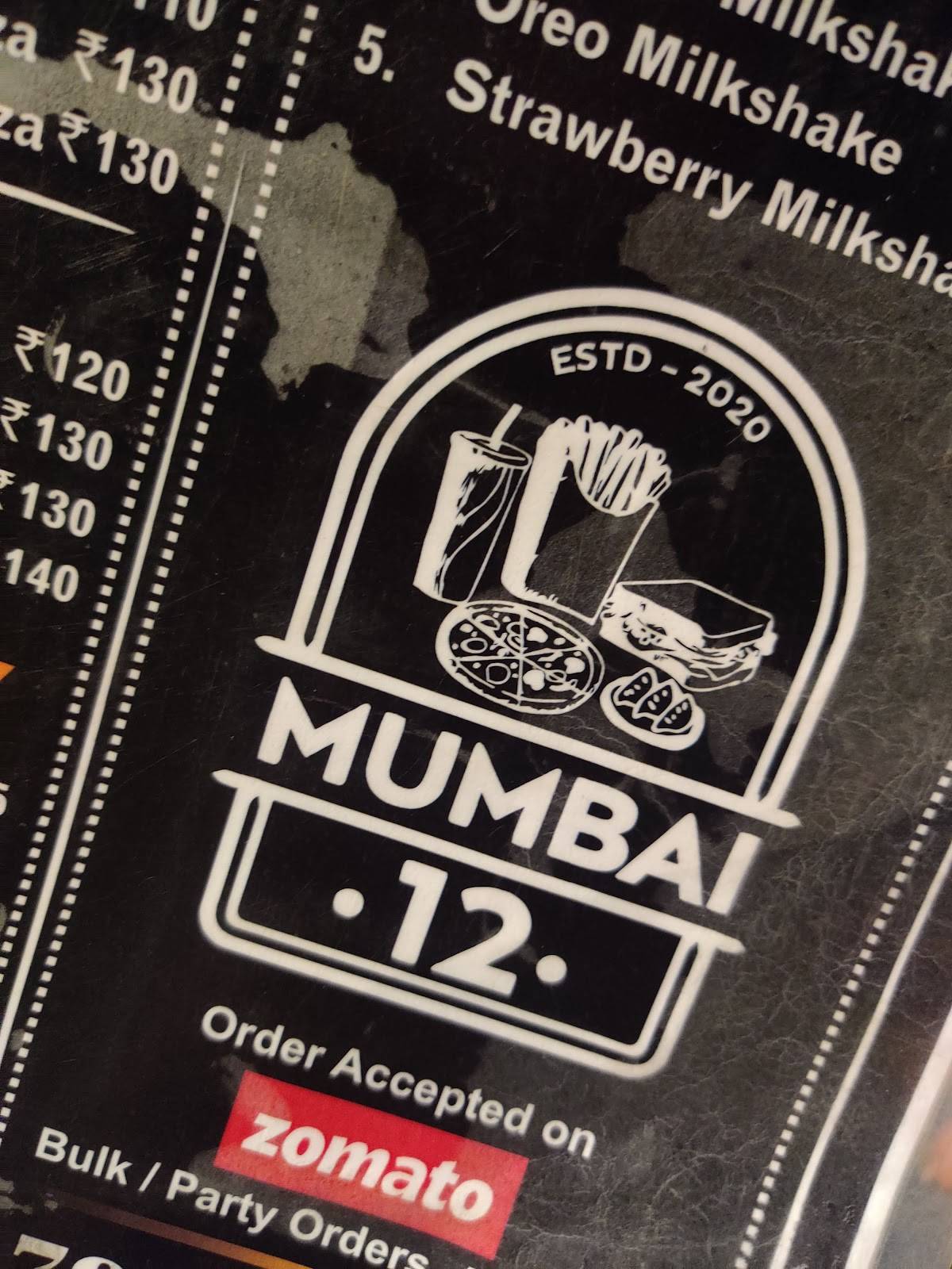 Menu at Mumbai 12, Mumbai