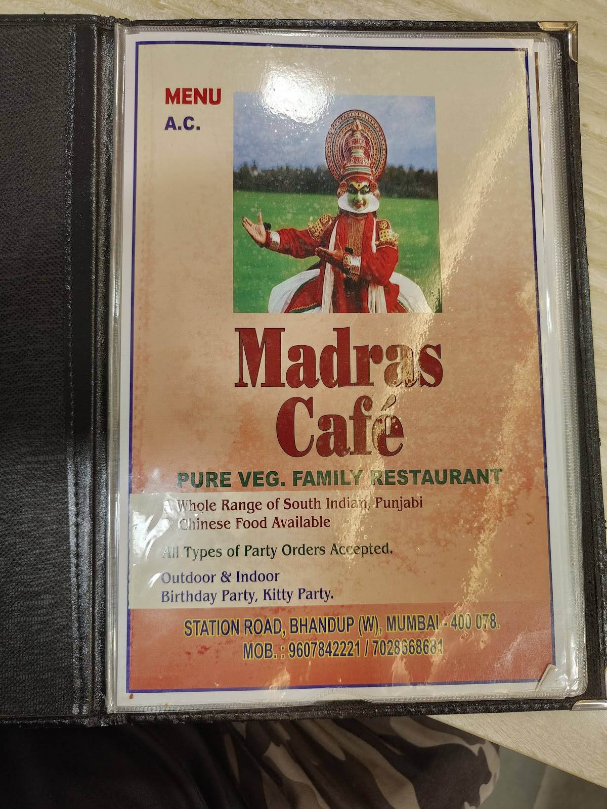 Menu at Madras Cafe, Mumbai, LBS Road Near Station