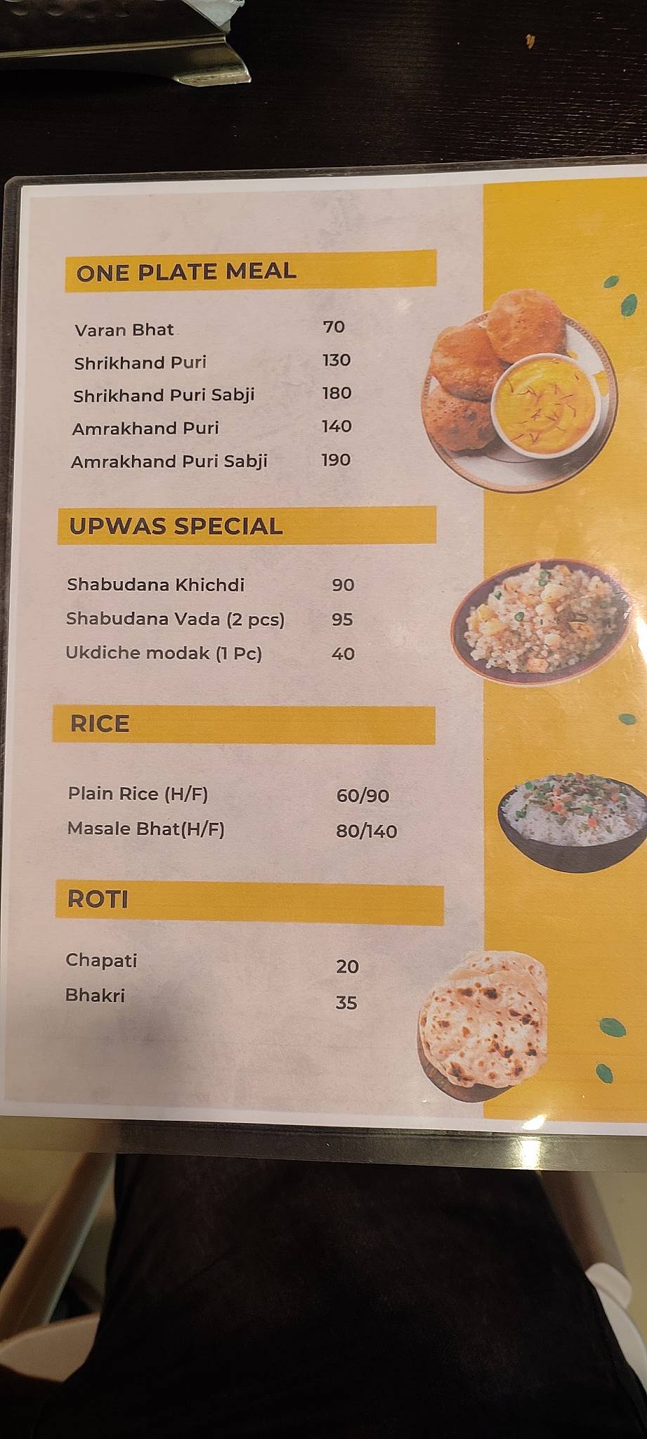 Menu at Muraamba-The Marathi kitchen, Bengaluru