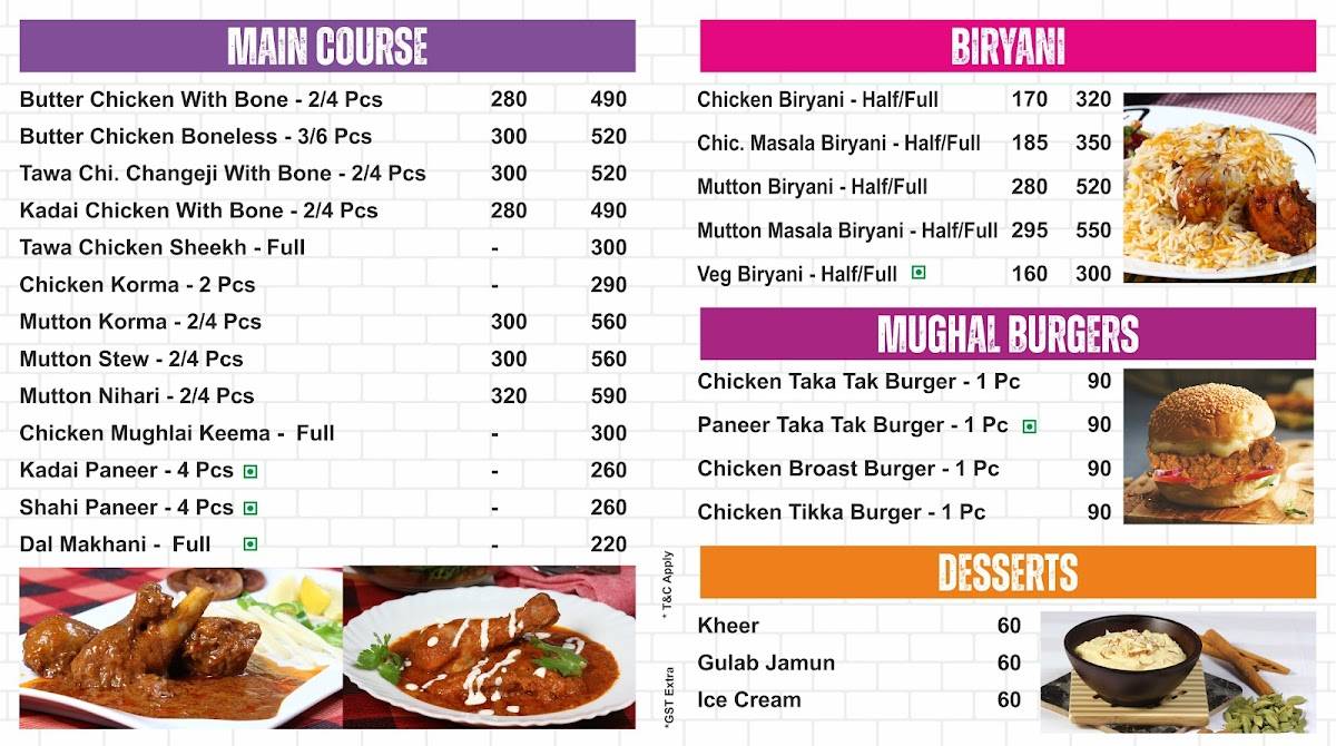 Menu at NAZEER FOODS, Greater Noida, LGF12