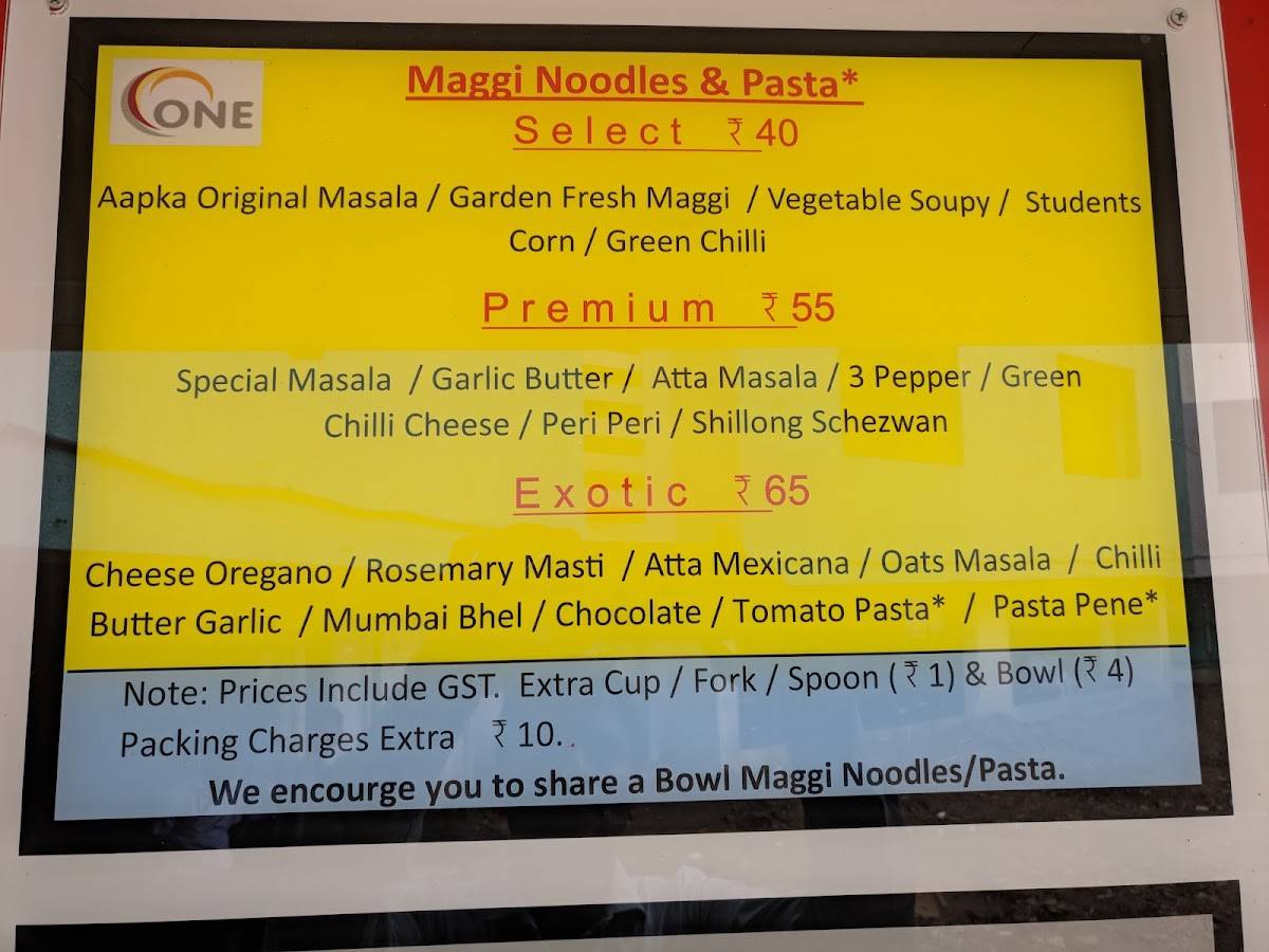 Menu at NESTLE MAGGI HOTSPOT, Pune, AAKASH INSTITUTE SEC 2390-B
