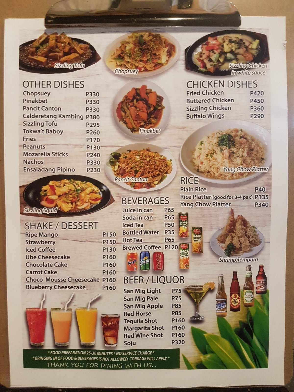 Menu at (NEW) Pelican Bleu Bar and Restaurant, Kawit, Covelandia Rd