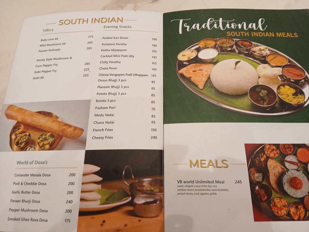 Menu at Namma Veedu Vasanta Bhavan Lulu Mall, Thiruvananthapuram, Lulu Mall