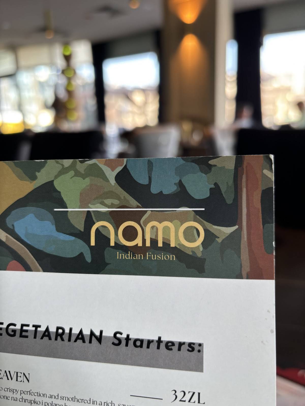 Menu at Namo Restaurant Indian Fusion, Warsaw