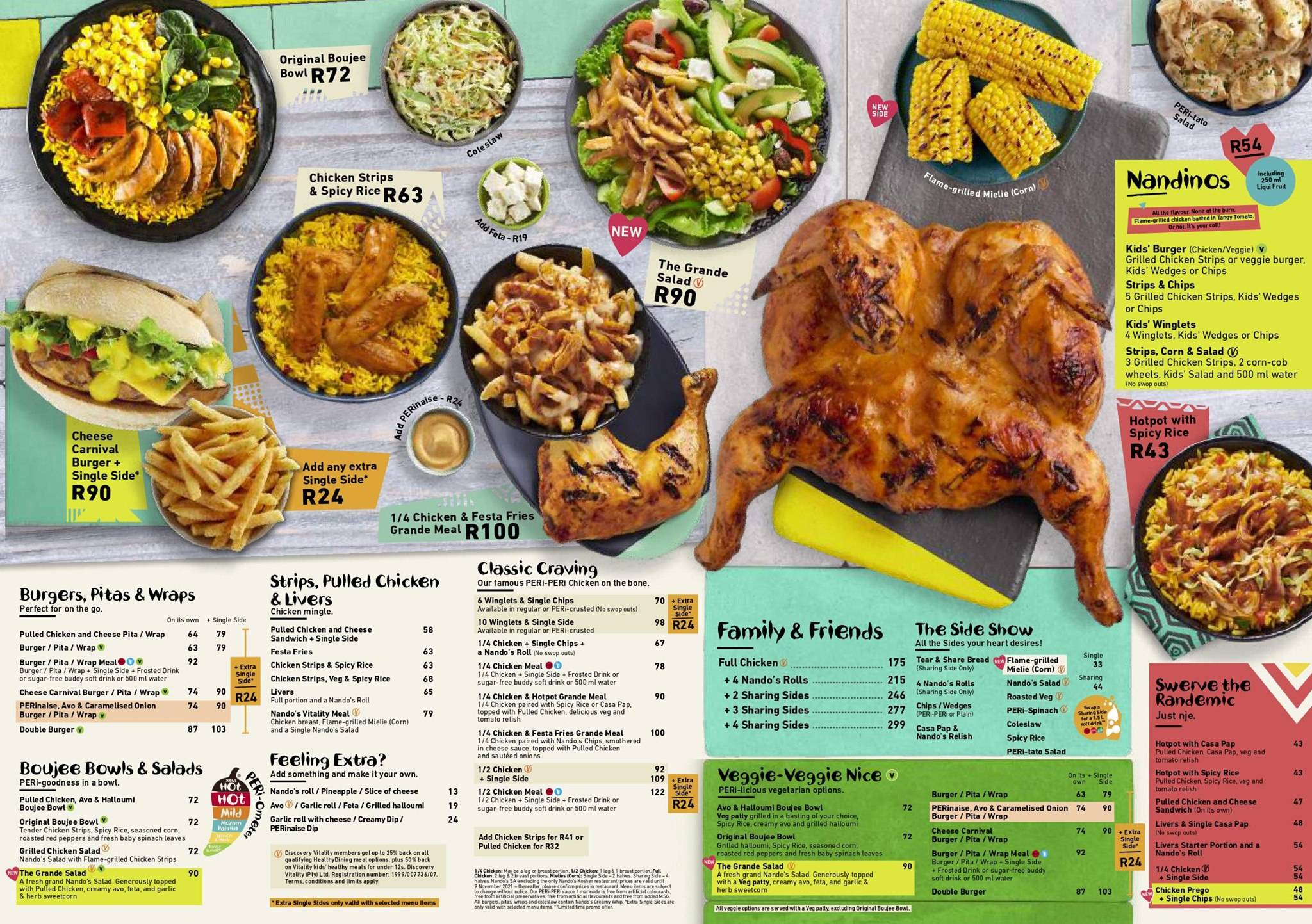 Menu at Nando's Sancardia restaurant, Pretoria, Cnr Steve Biko Rd ...