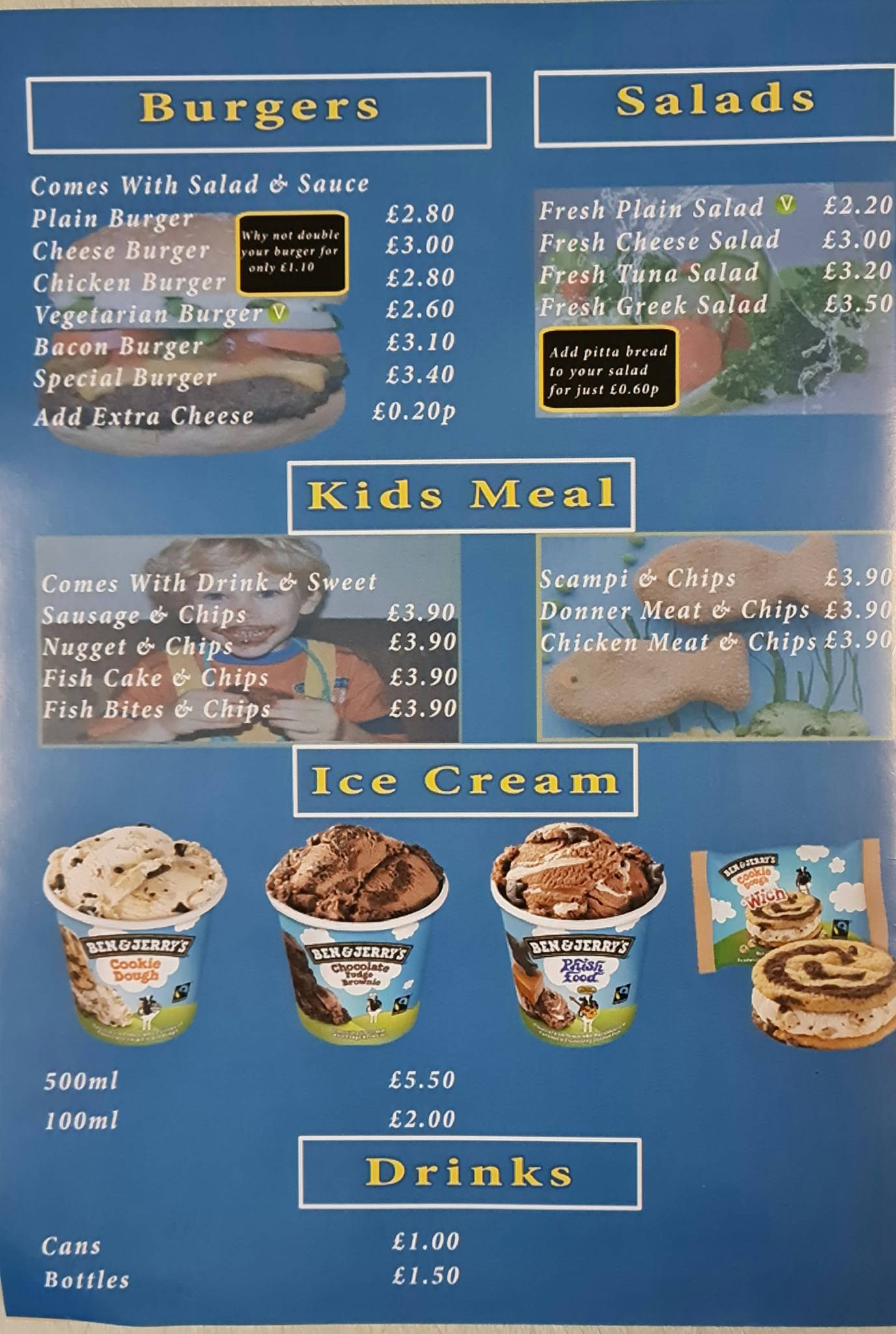 Menu at Neptune Fish Bar, Urmston