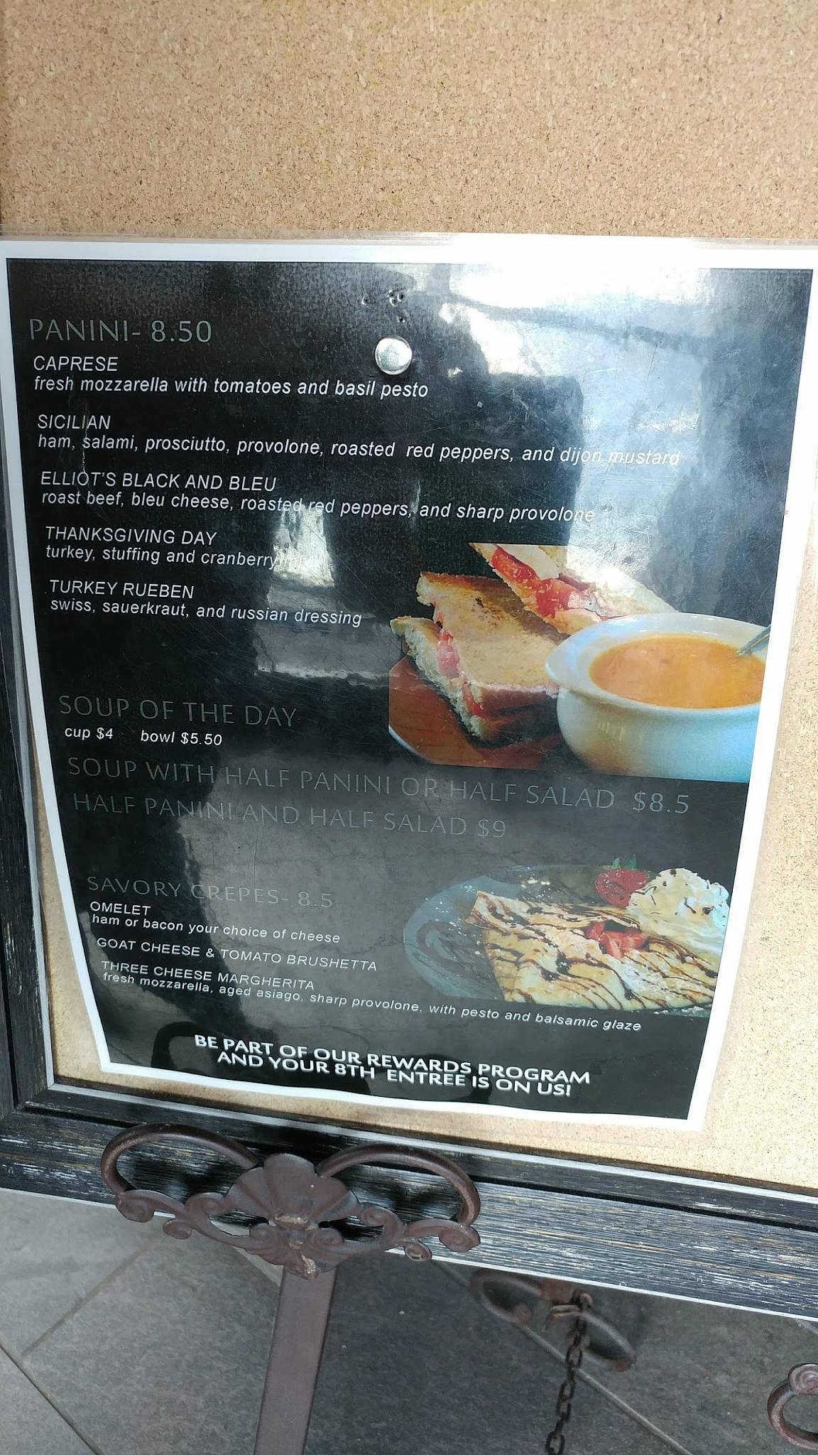 Menu at Cafe Florentine, New Hartford, Clinton St