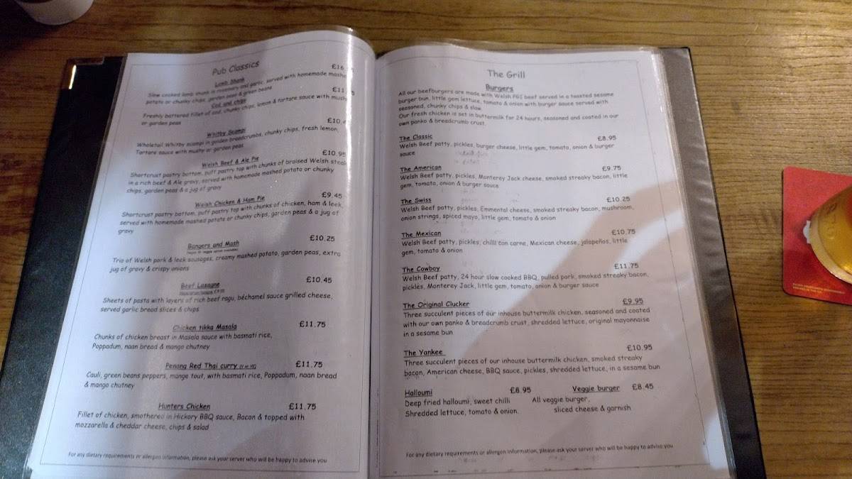 Menu at New Inn pub & bar, Cardiff, 75A Caerphilly Rd