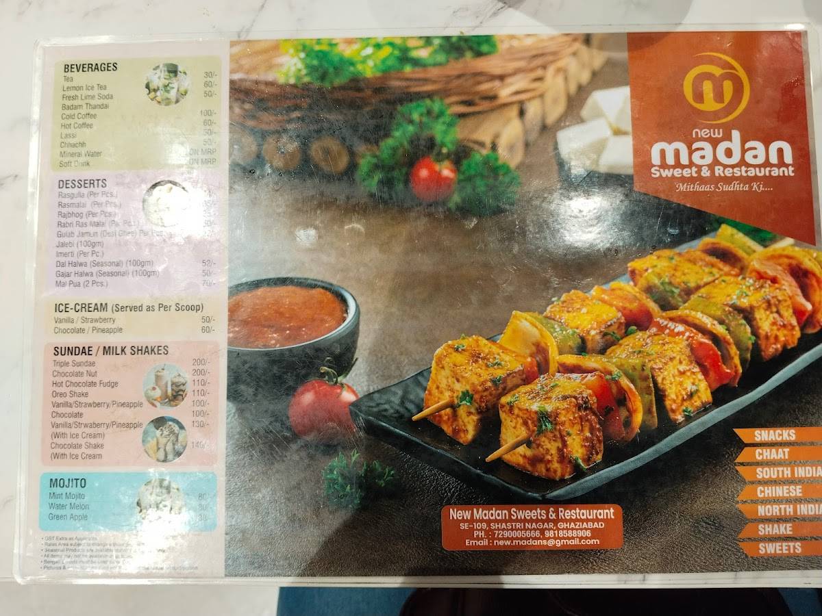 Menu at New Madan Sweets & Restaurant, Ghaziabad