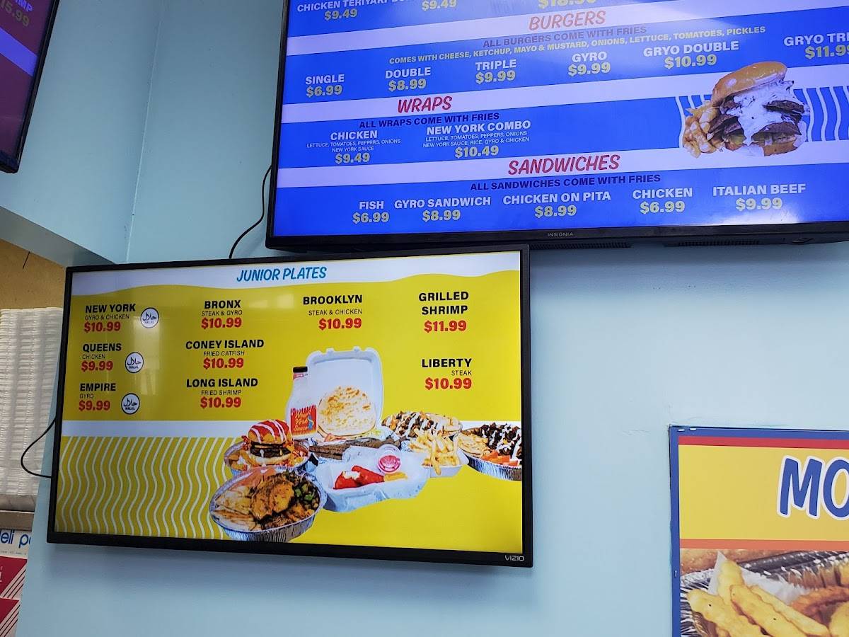 Menu at New York Plate restaurant, Gary
