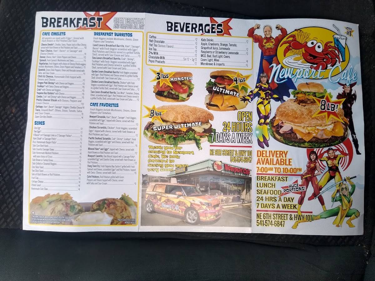 Menu at Newport Cafe, Newport