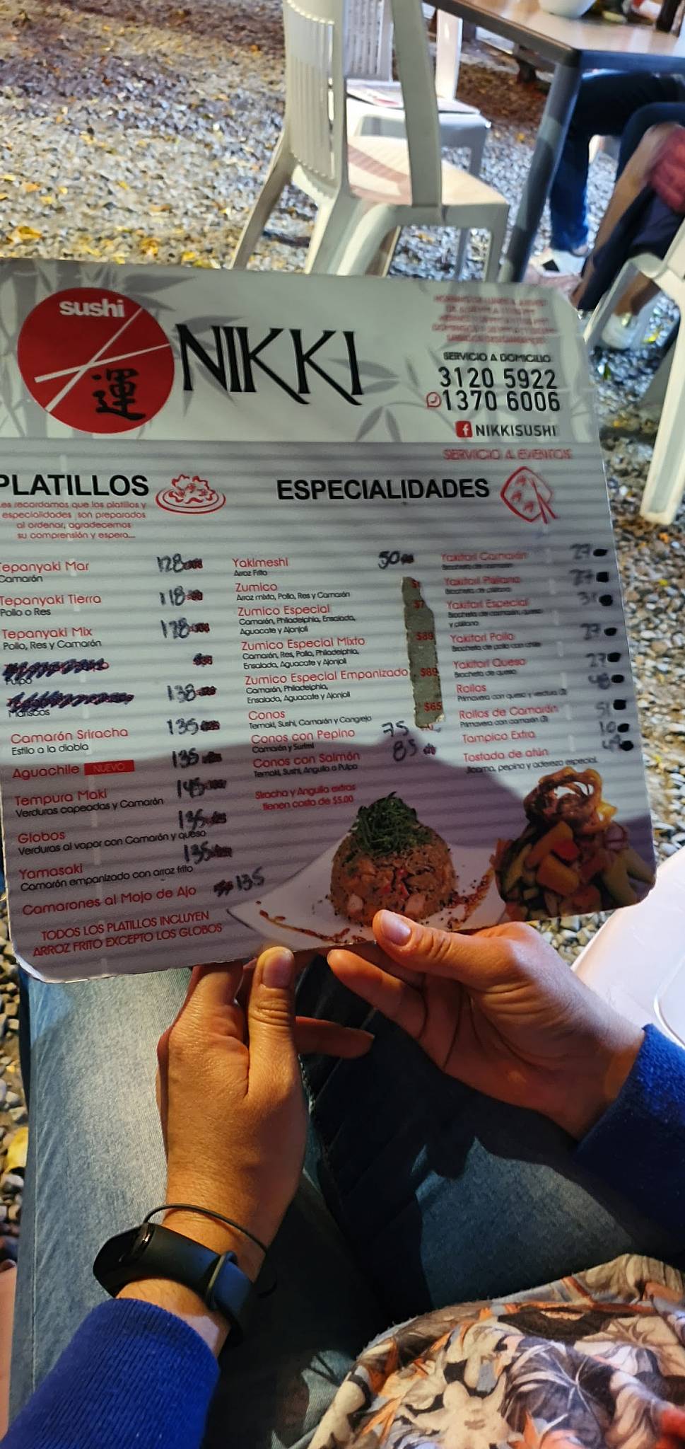 Carta del restaurante Nikki Sushi, Guadalajara