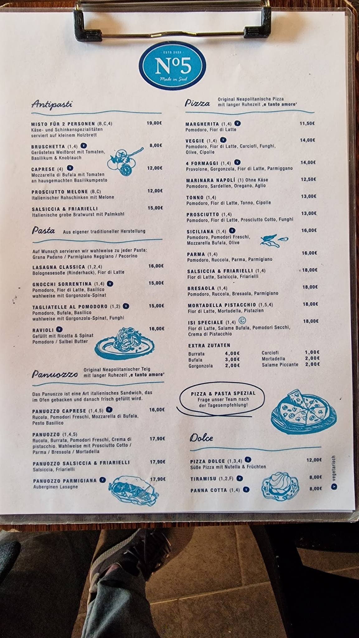 Speisekarte von No.5 restaurant, Konstanz
