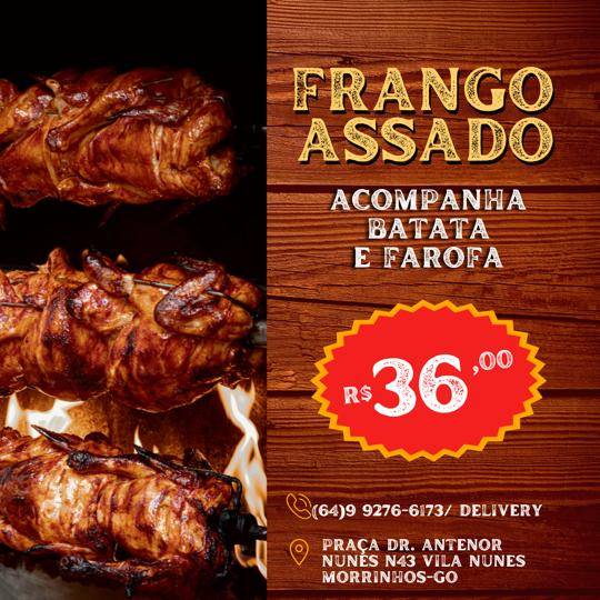 Carta del restaurante No Capricho Frango Assado, Morrinhos