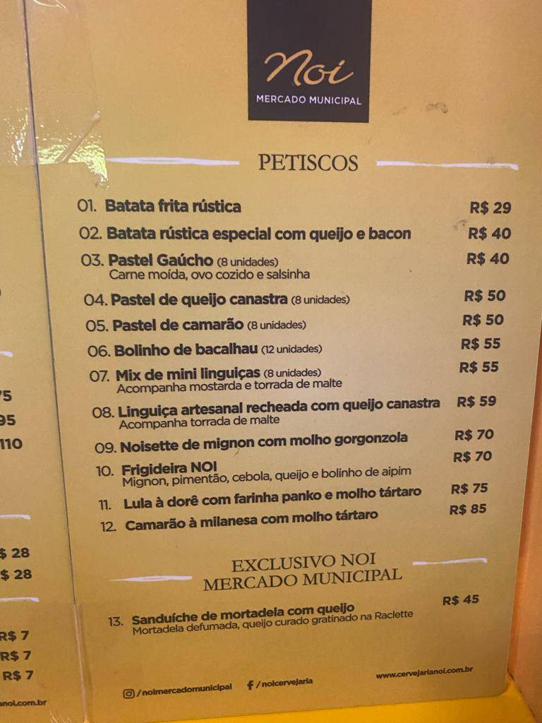 Menu em Noi Plaza restaurante, Niterói