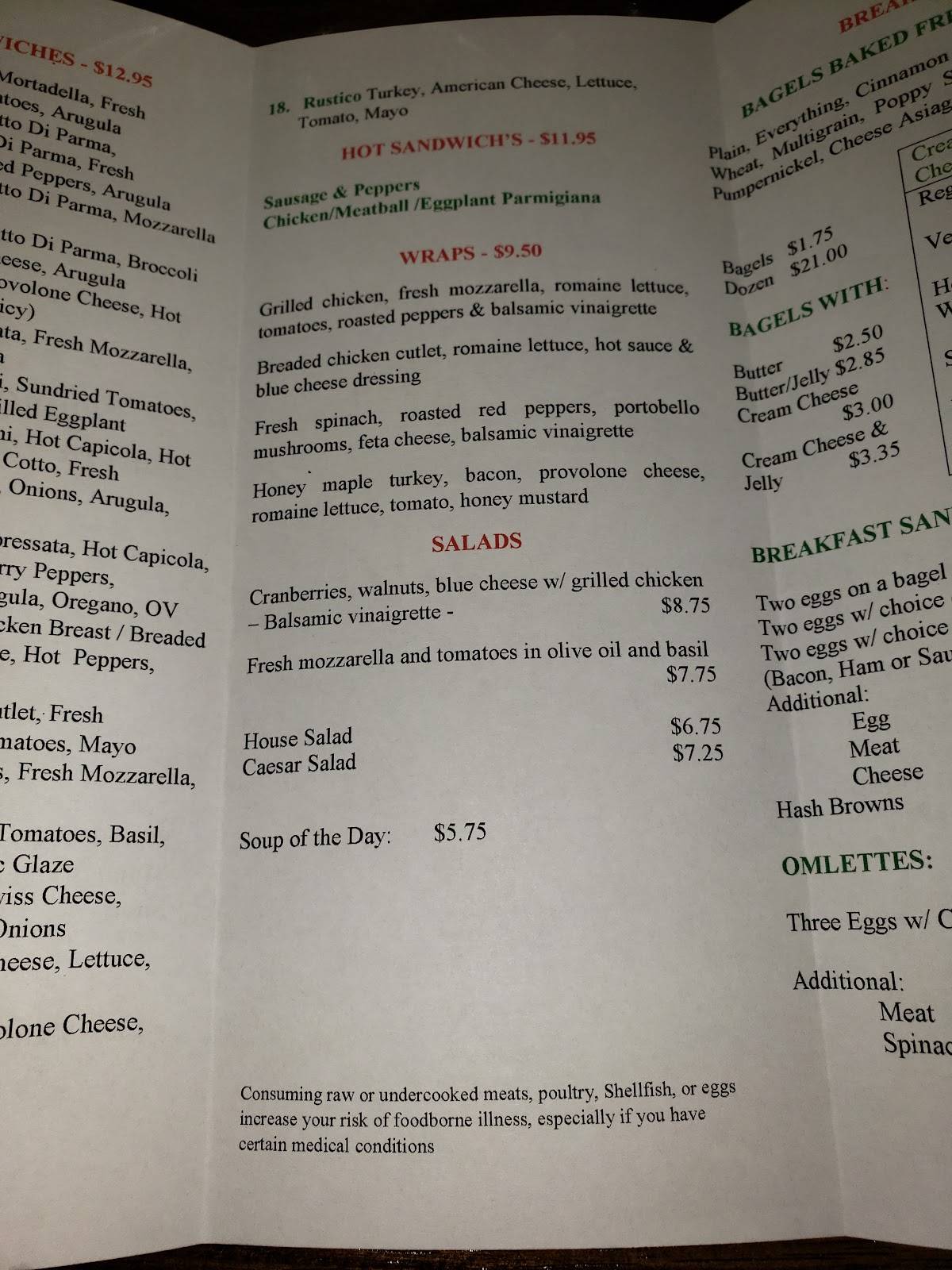 Menu at Nonna Maria’s Italian Deli & Market restaurant, Matthews