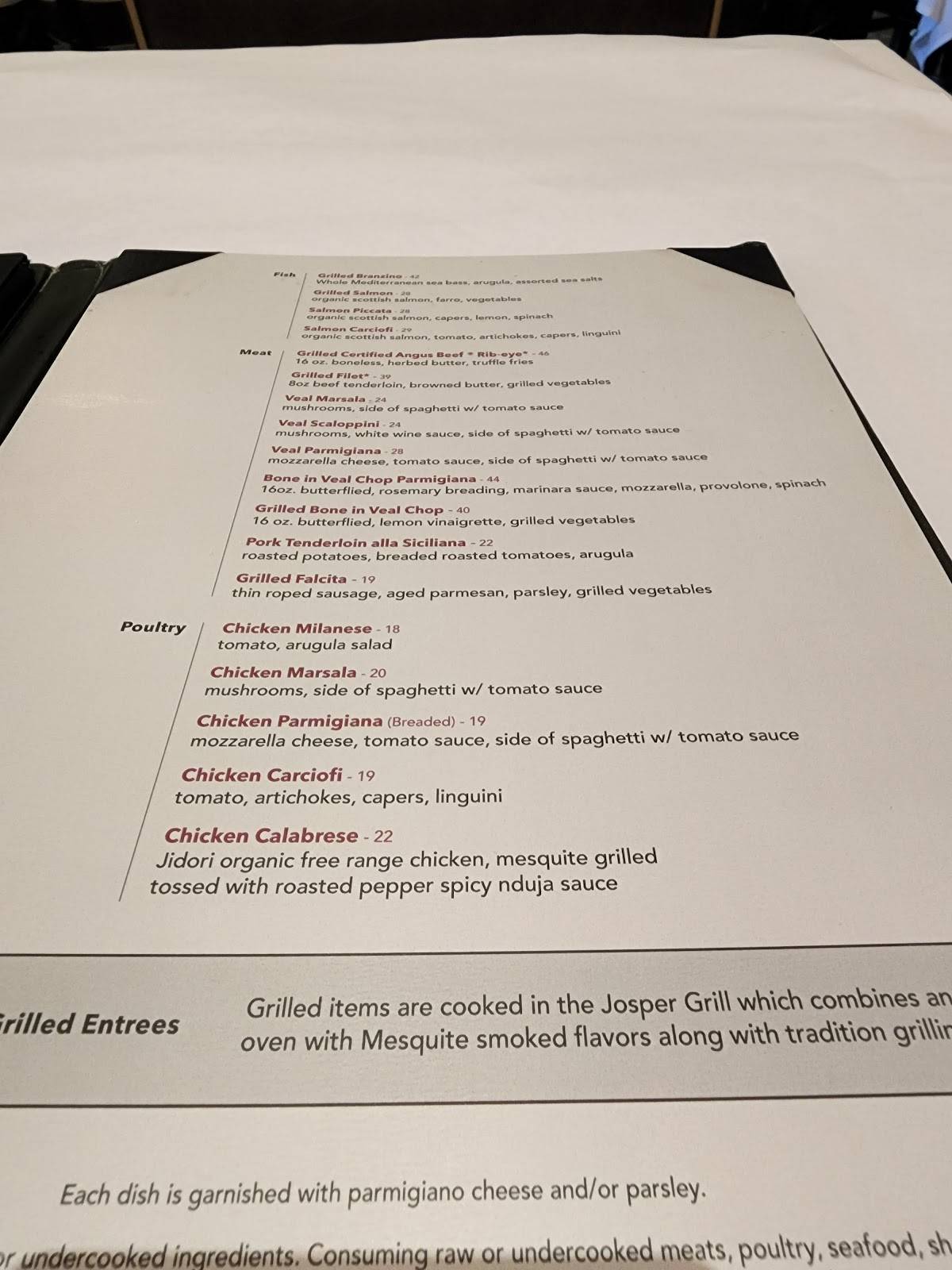 Menu at Nora's Italian Cuisine pub & bar, Las Vegas, 5780 W Flamingo Rd
