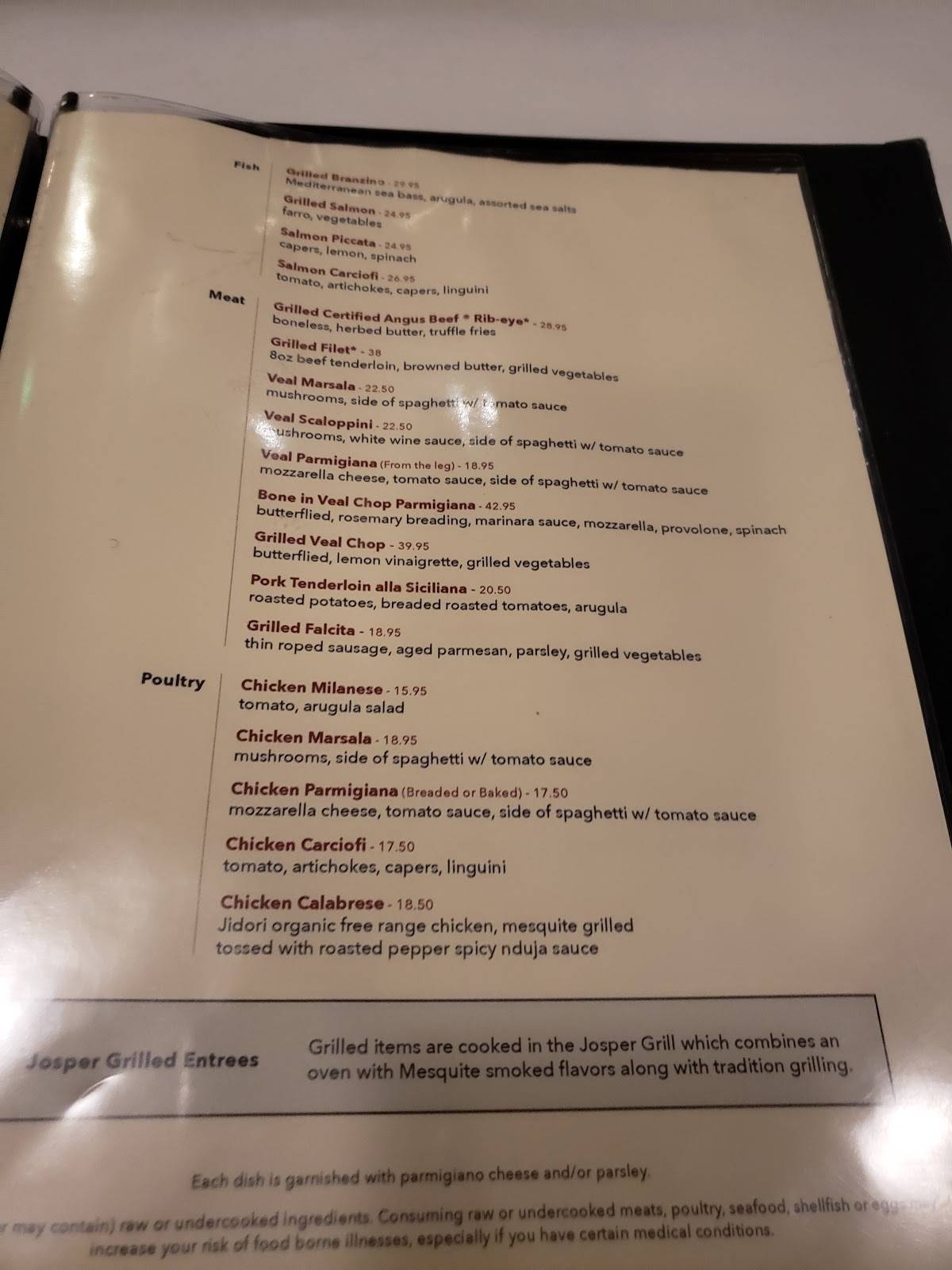 Menu at Nora's Italian Cuisine pub & bar, Las Vegas, 5780 W Flamingo Rd