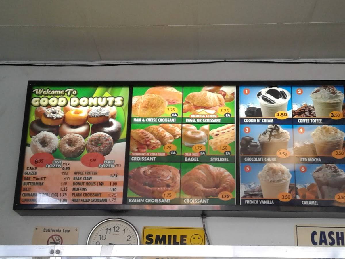 Carta de Number 1 Donut, Los Angeles, S Figueroa St # 106