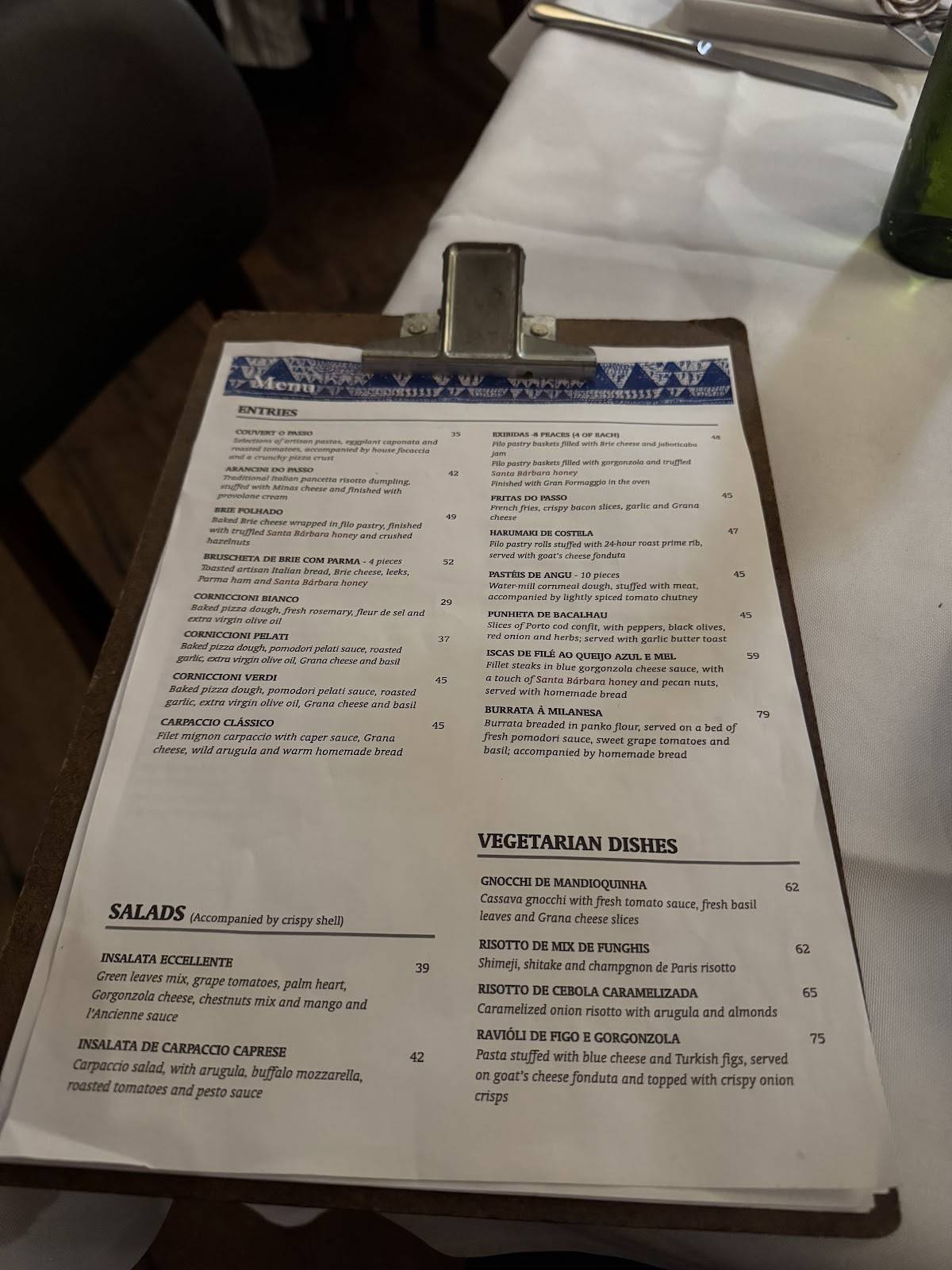 Menu em O Passo Pizza Jazz restaurante, Ouro Preto, R. São José