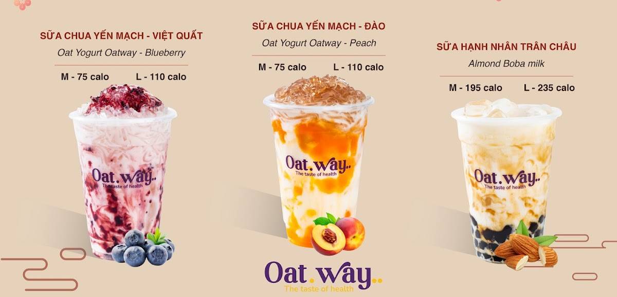 Menu at Oatway - Trà Sữa & Sữa Chua Yến Mạch - Hoàng Cầu cafe, Hanoi