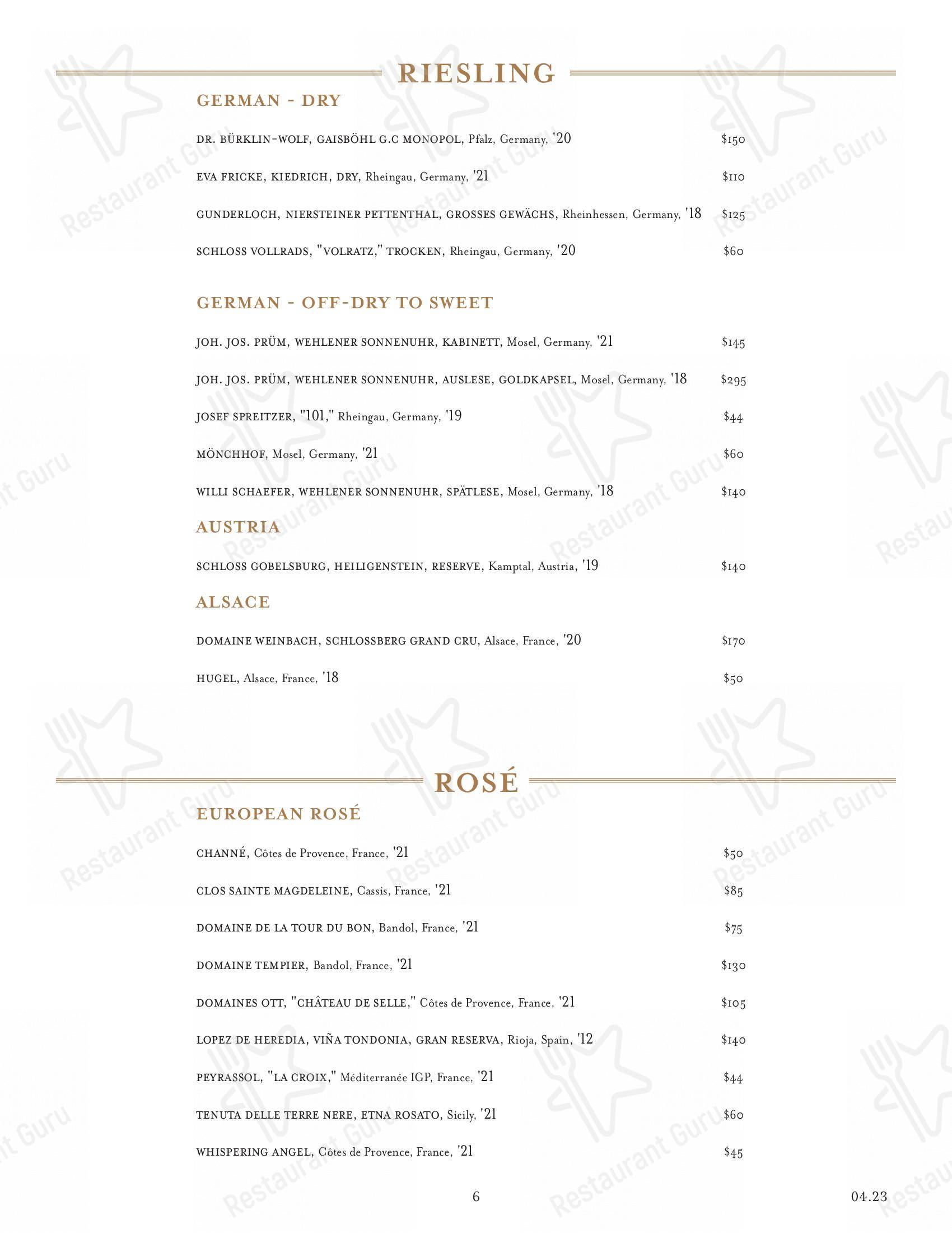 Menu at Stirrups Restaurant, Ocala