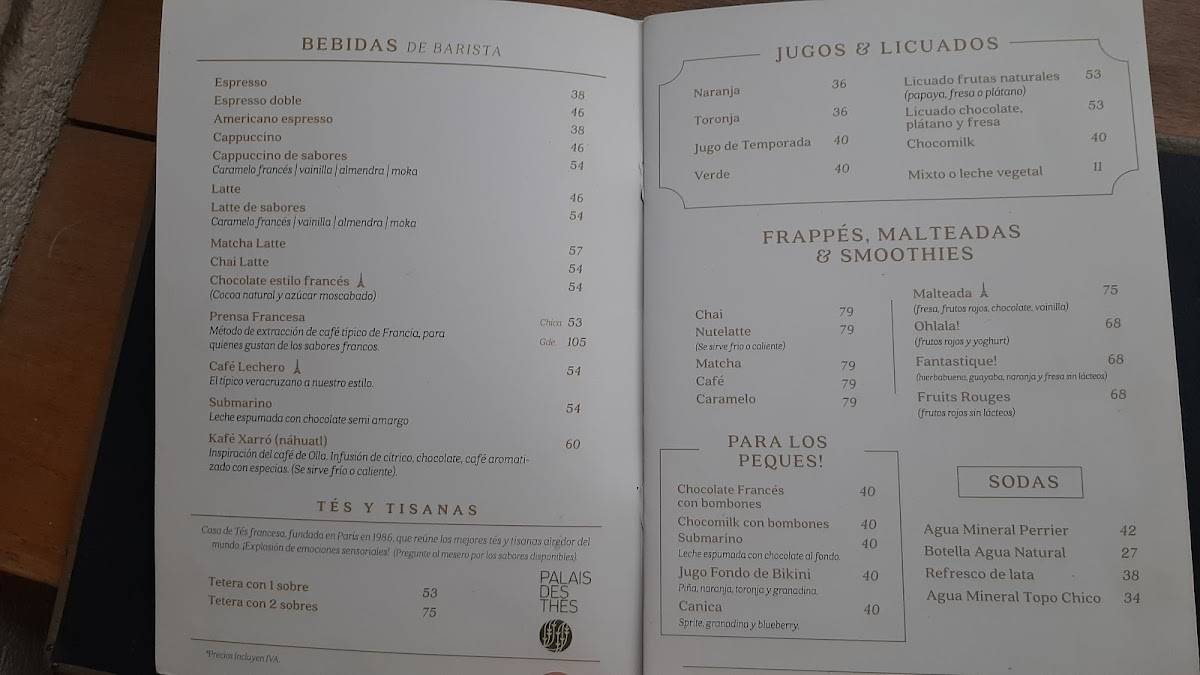 Carta del restaurante Ohlala Panaderia Bistró Chapalita, Guadalajara