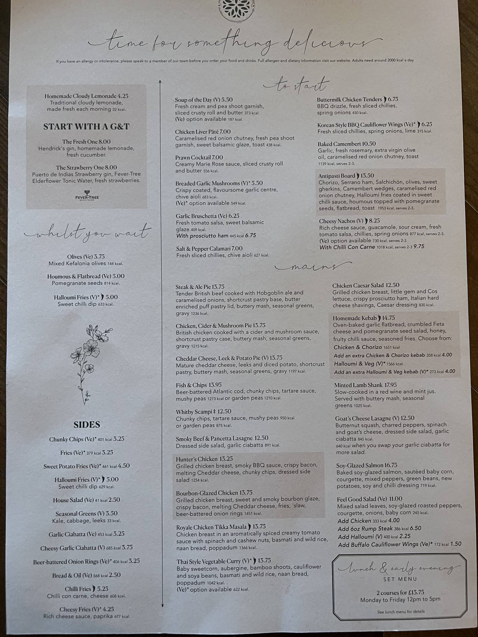 Menu at Old Irish Harp pub & bar, Walsall