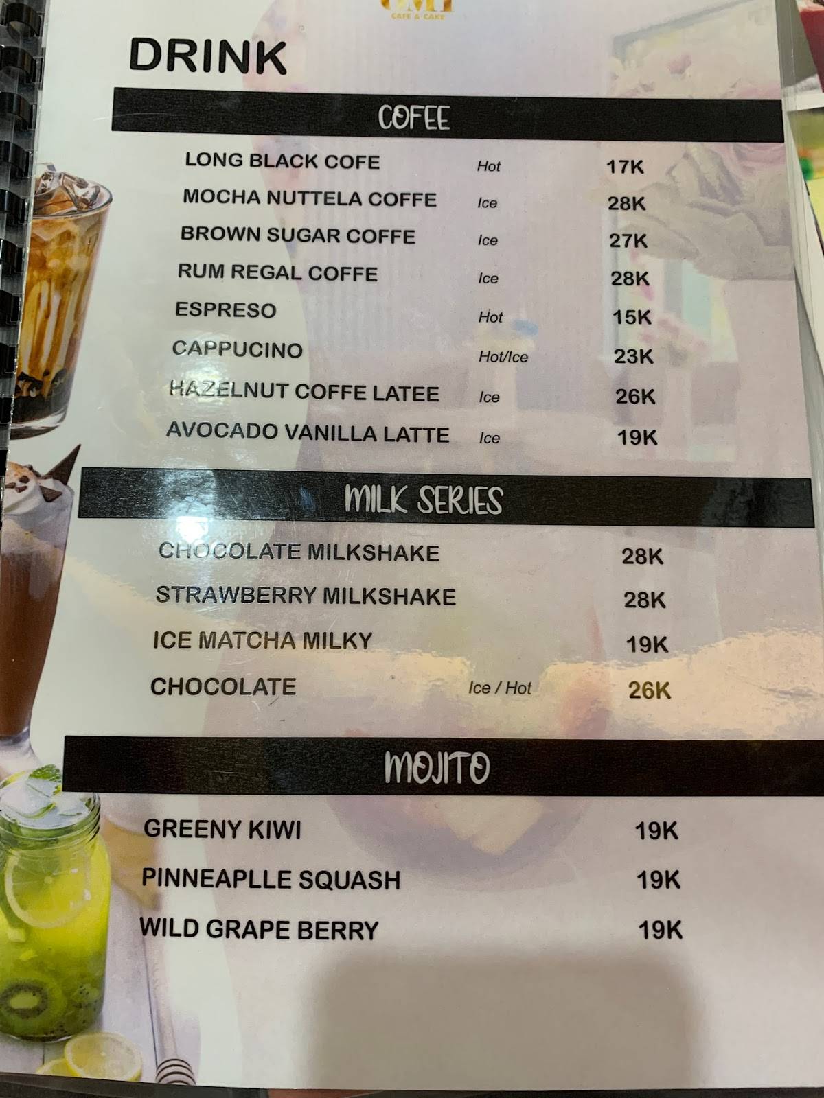 Menu at Omi cafe and cake, Sidoarjo