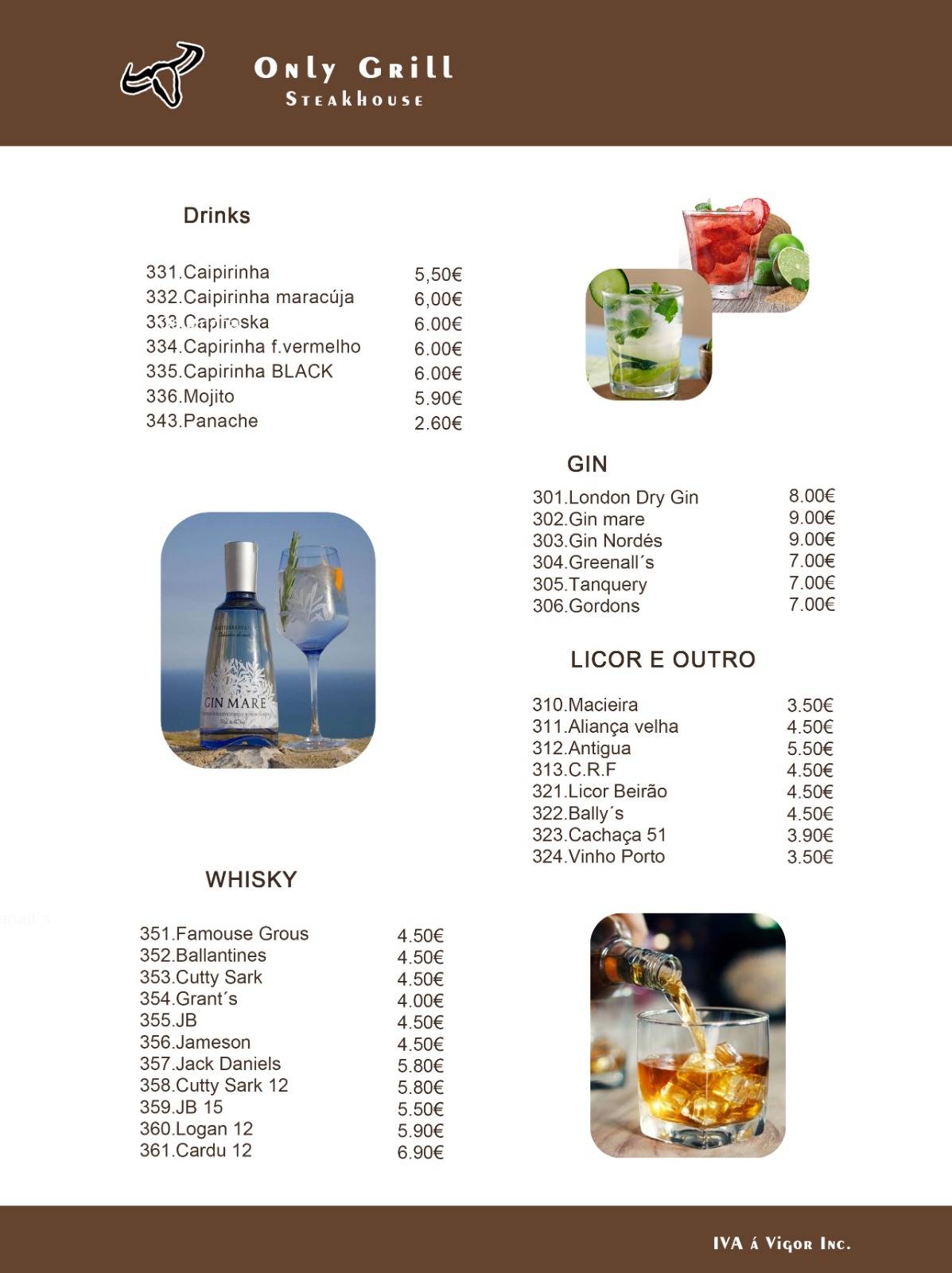 Menu em Only Grill Picanha Steak restaurante, Lisboa