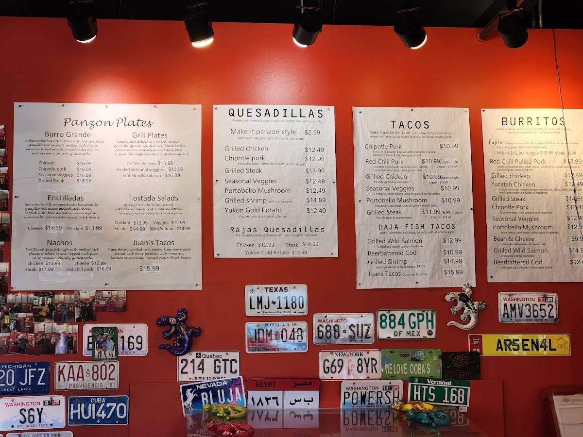 Menu at Ooba Tooba restaurant, Redmond, NE 83rd St