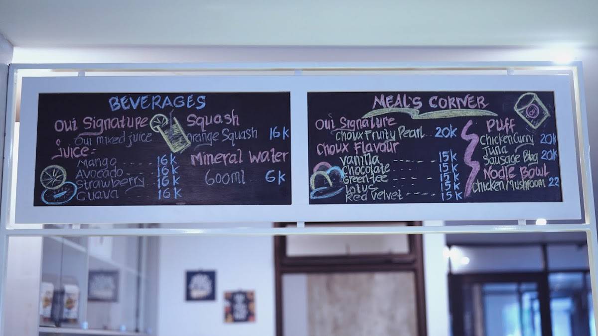 Menu at Oui Corner Coffee & Eatery (D'Paragon Menteng), Central Jakarta