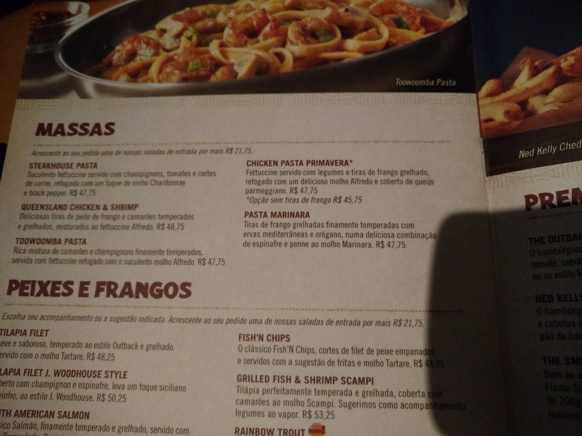 Menu em Outback Steakhouse, Uberlândia