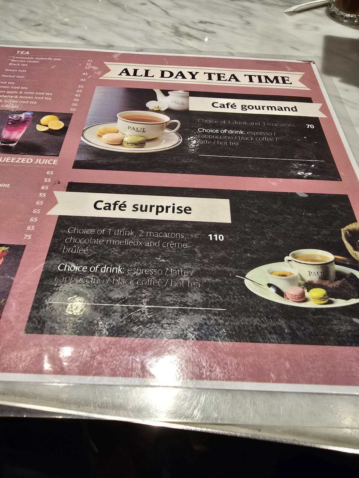 Menu at PAUL Le Café Summarecon Mall Serpong, Curug Sangereng