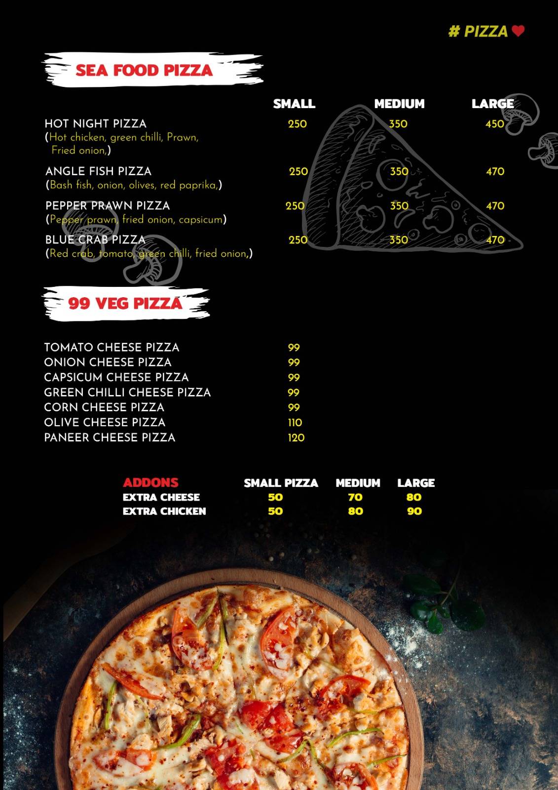 Menu at #PIZZA LOVE, India