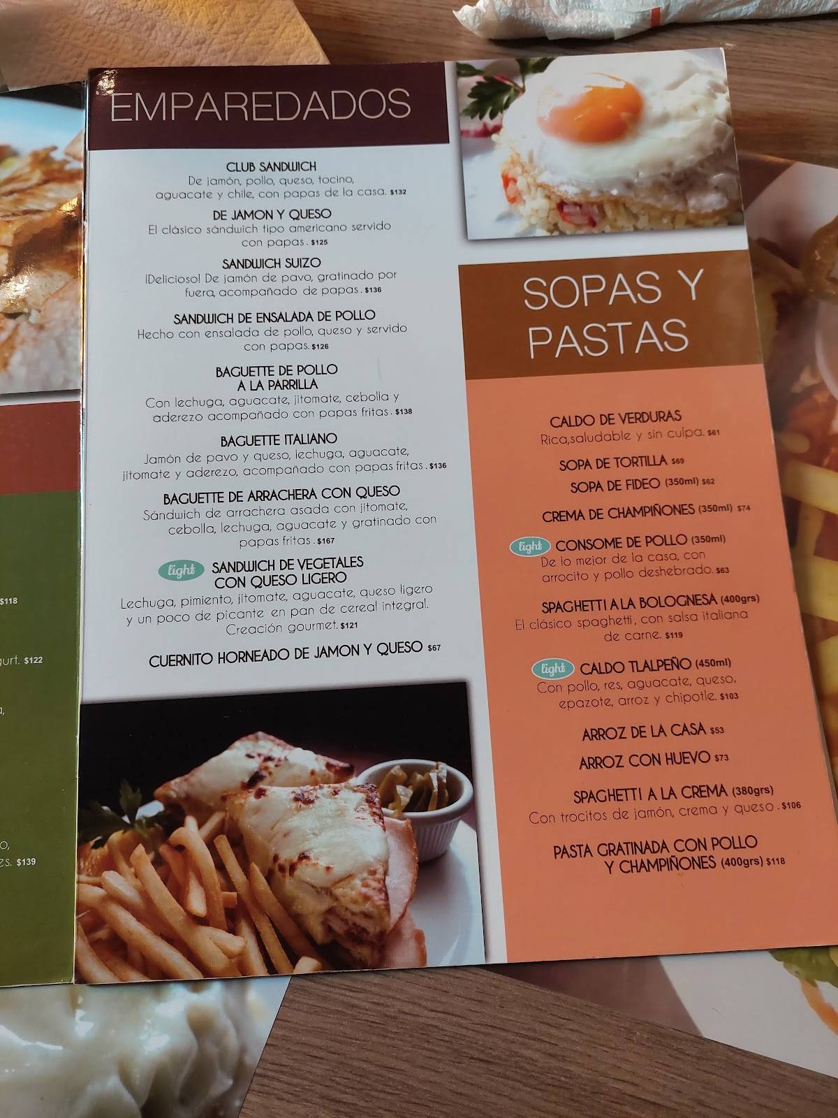 Carta del restaurante Mirage (Suc. Perisur), Pachuca del Soto, Plaza ...