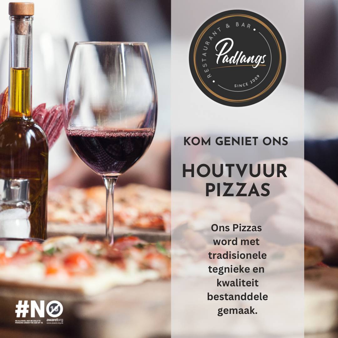 Menu at Padlangs Restaurant & Bar, Pretoria, Derdepark Centre