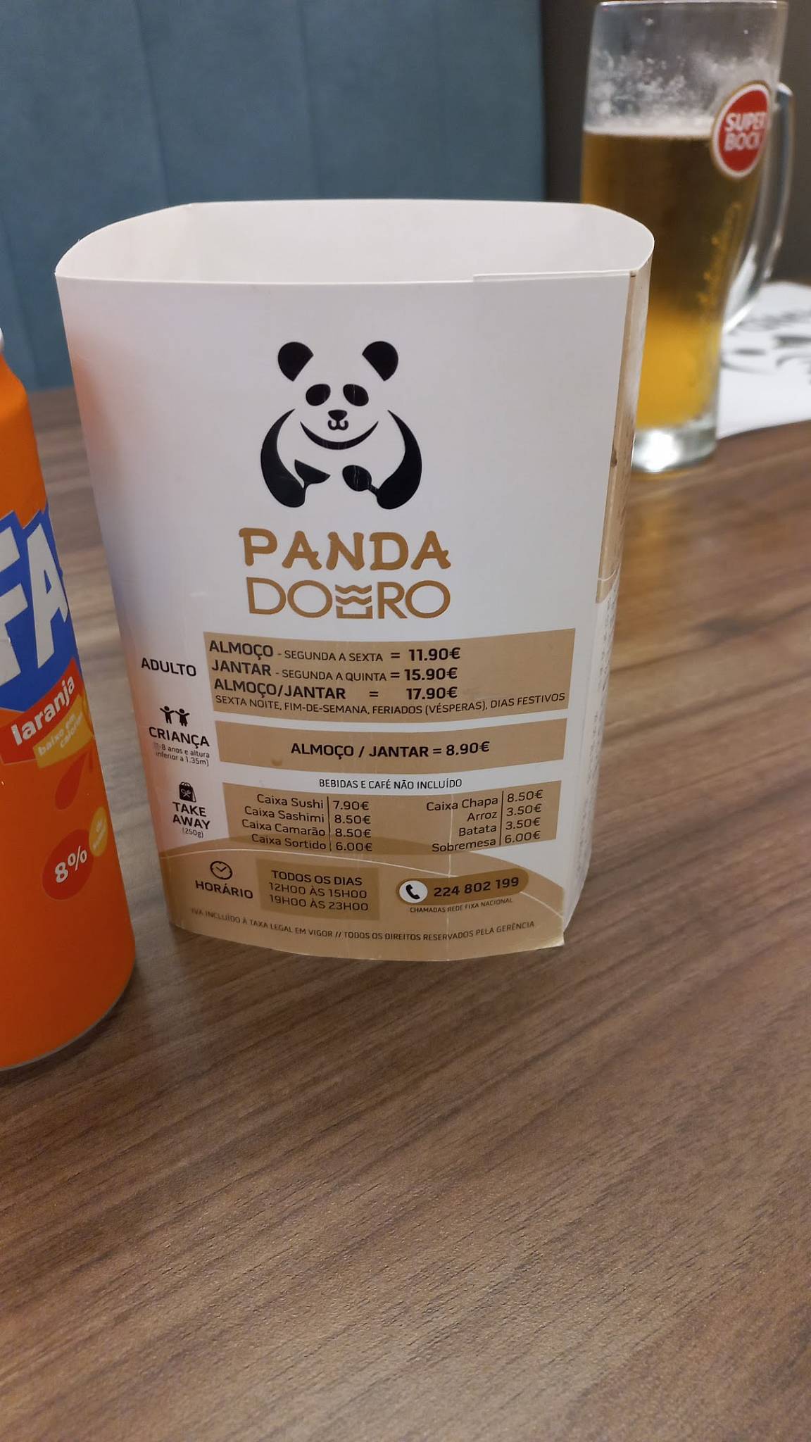 Menu em Panda Douro restaurante, Rio Tinto