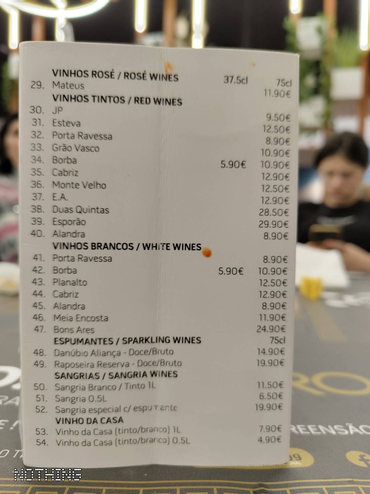 Menu em Panda Douro restaurante, Rio Tinto
