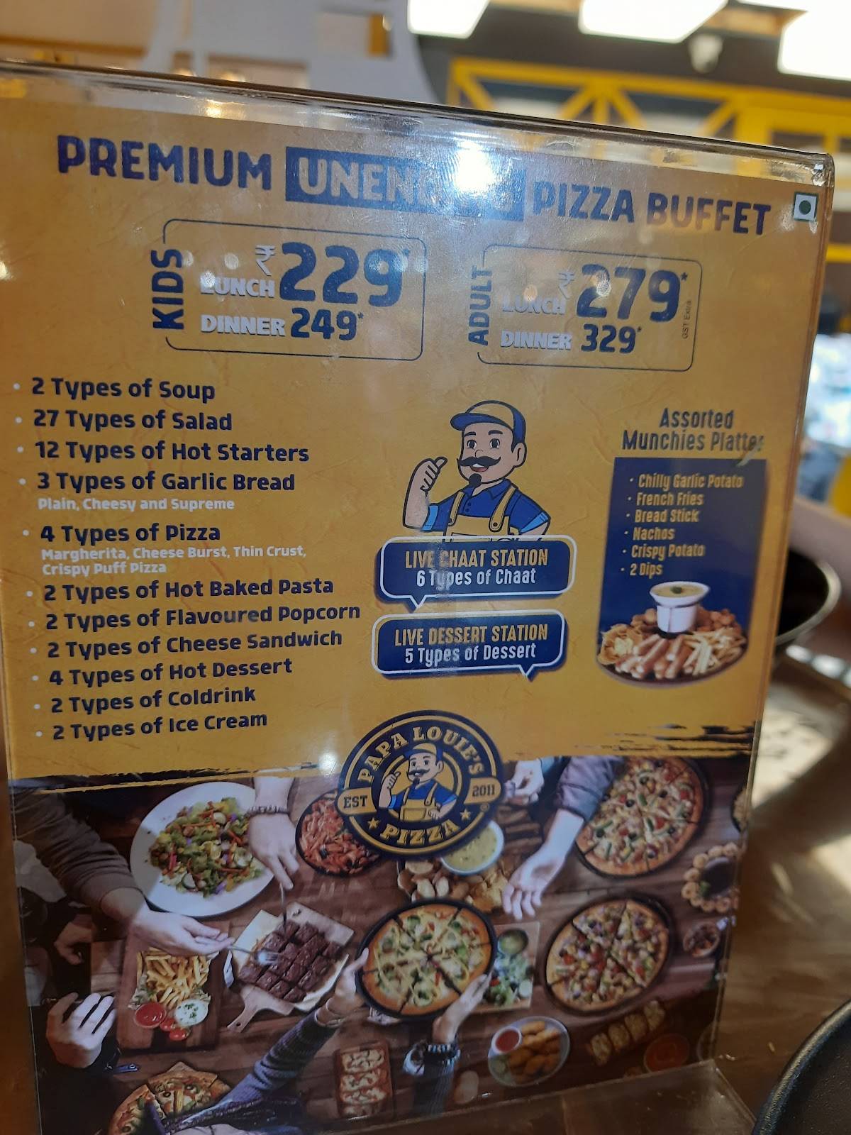 Menu at Papa Louie's Pizza, Surat