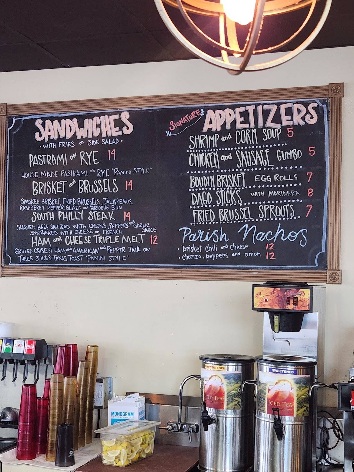 Menu at Parish Diner restaurant, Chalmette