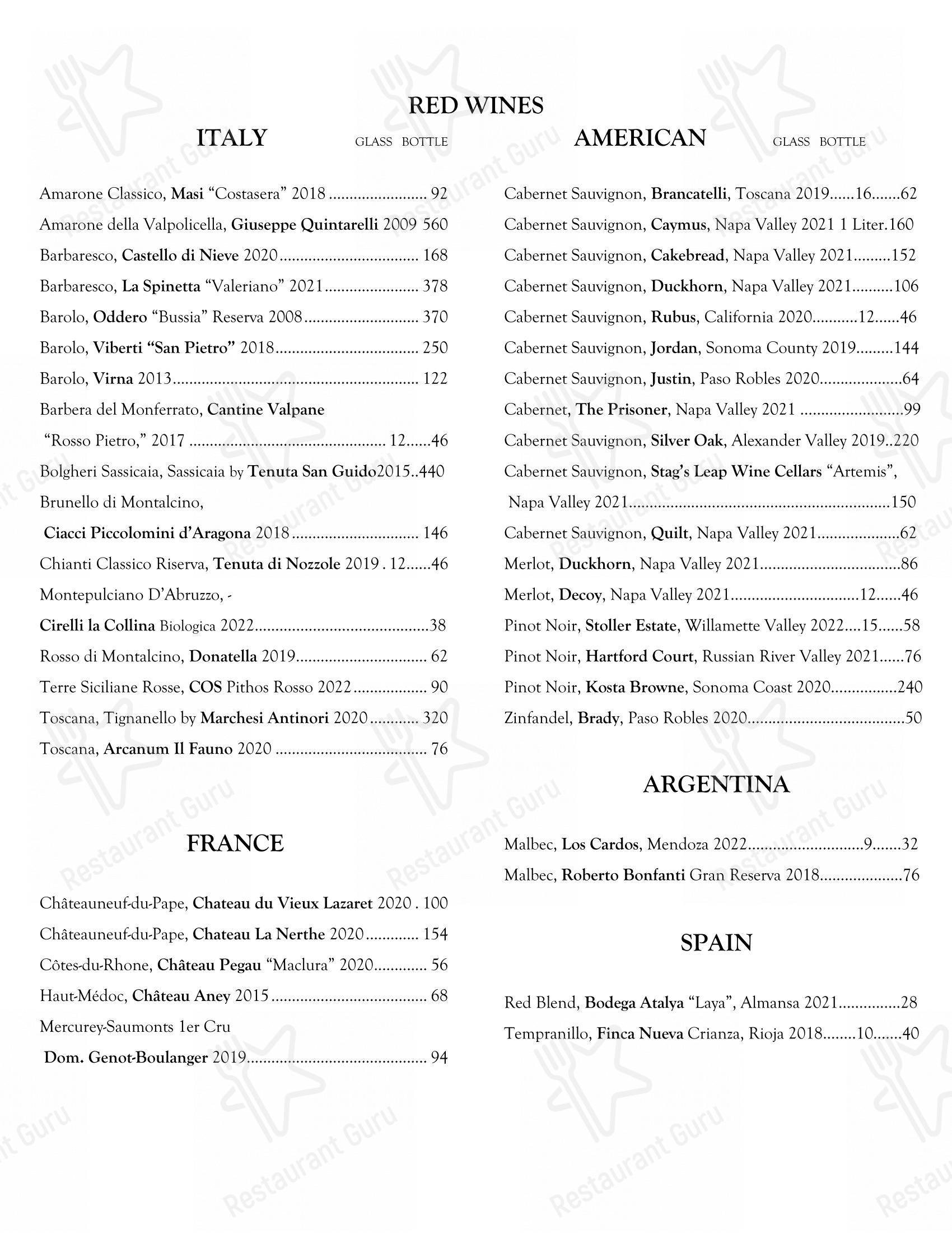 Menu at Pascal's Manale by Dickie Brennan & Co. pub & bar, New Orleans