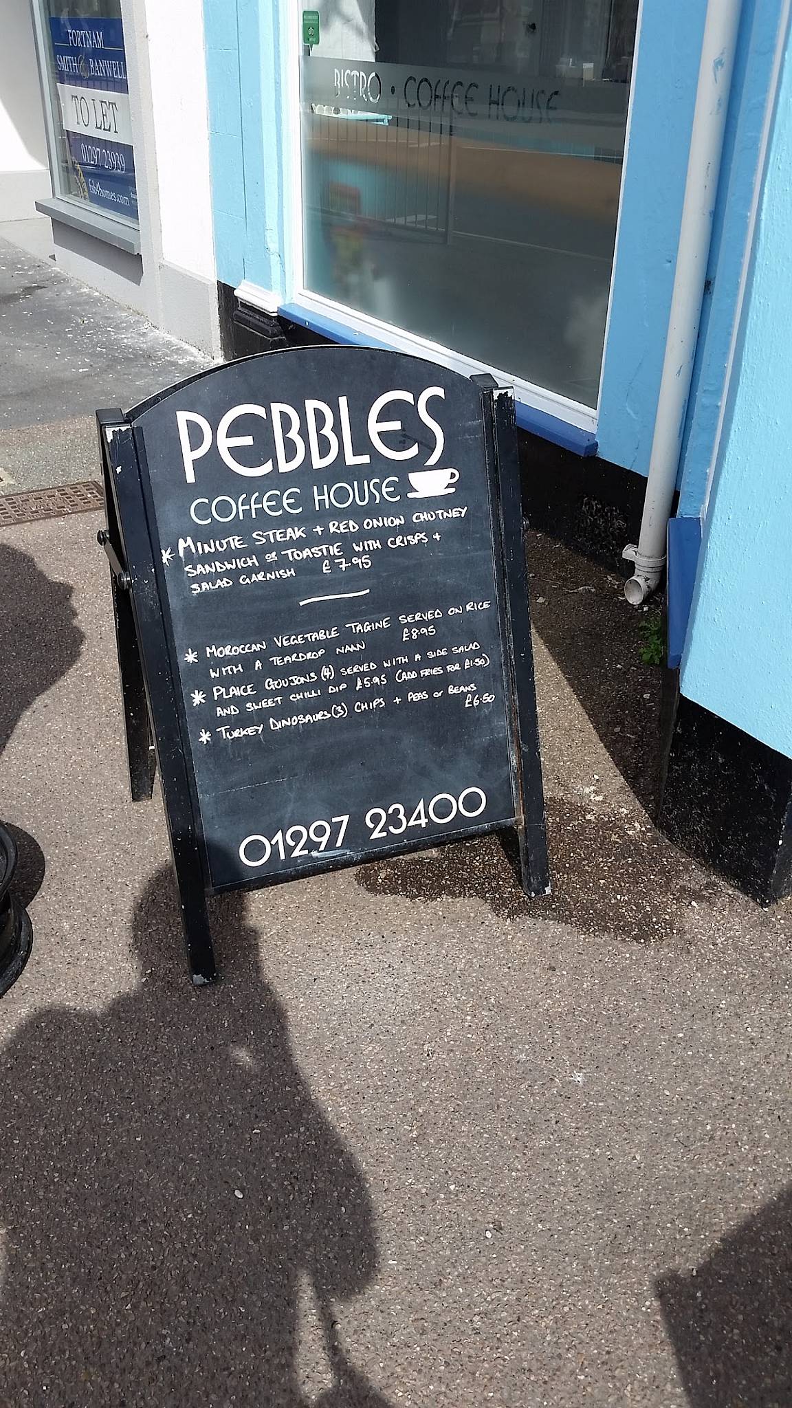 Menu at Pebbles Coffee House, Seaton