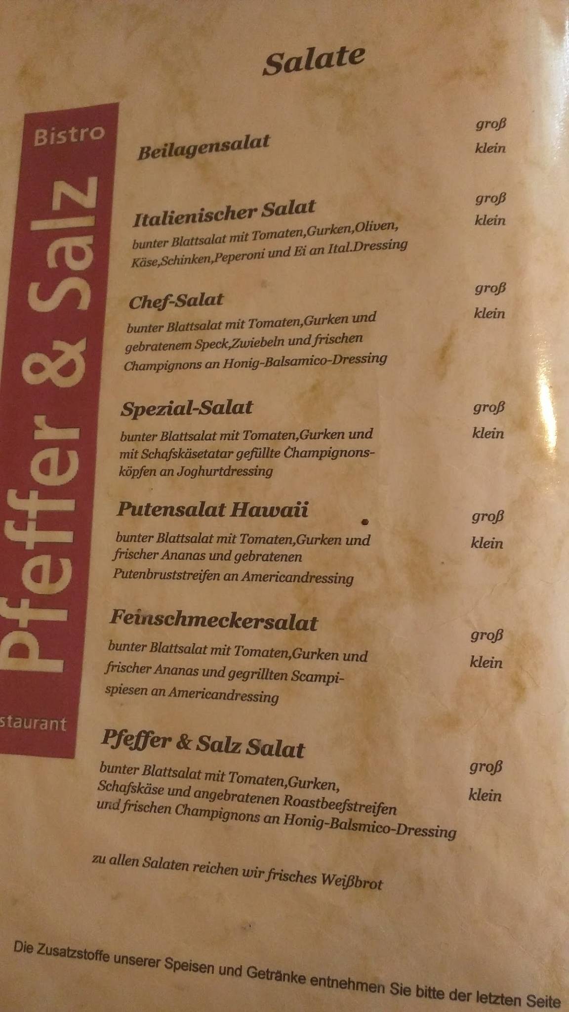 Menu Salz Pfeffer