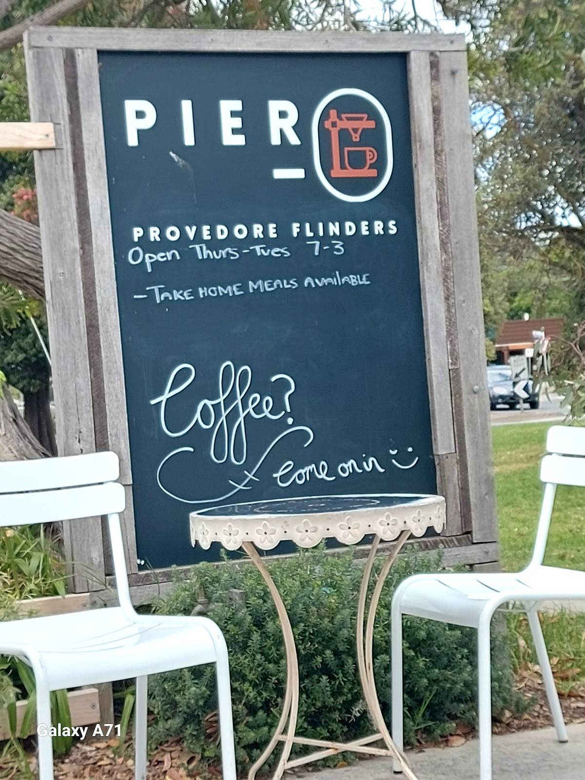 Menu at Pier Provedore Flinders restaurant, Flinders