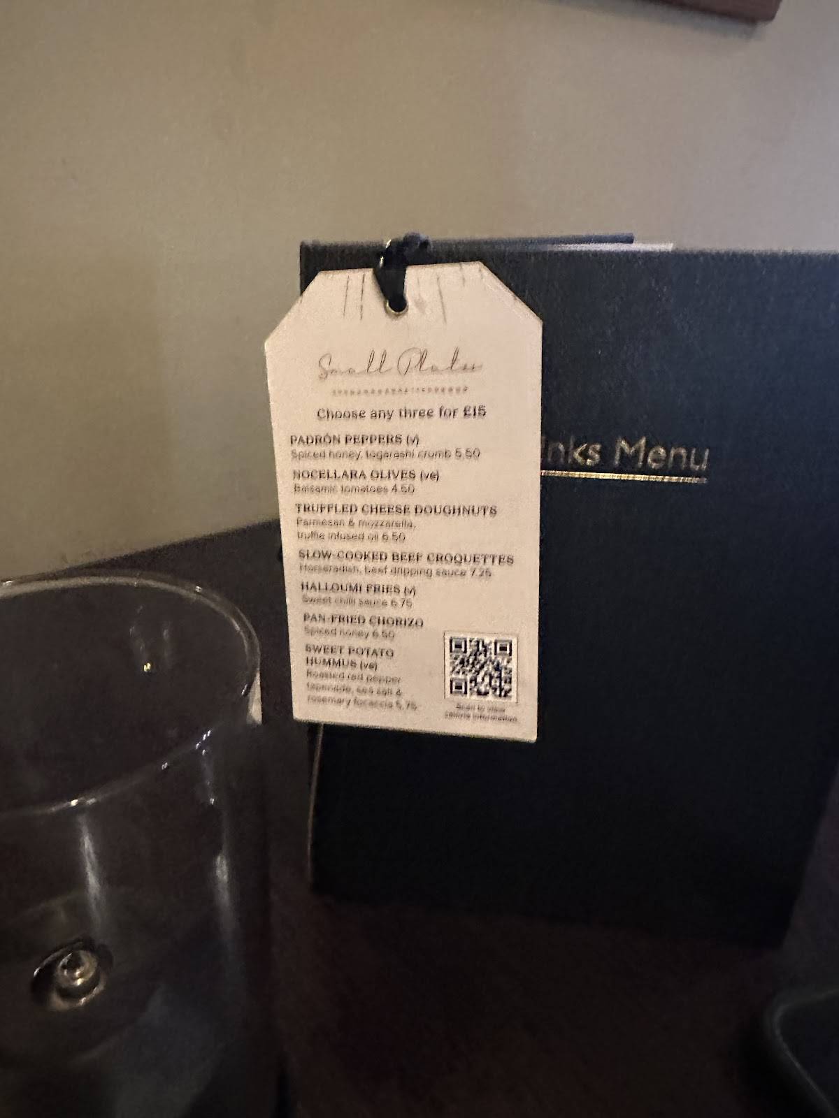 Menu at Pine Marten Harrogate pub & bar, Harrogate