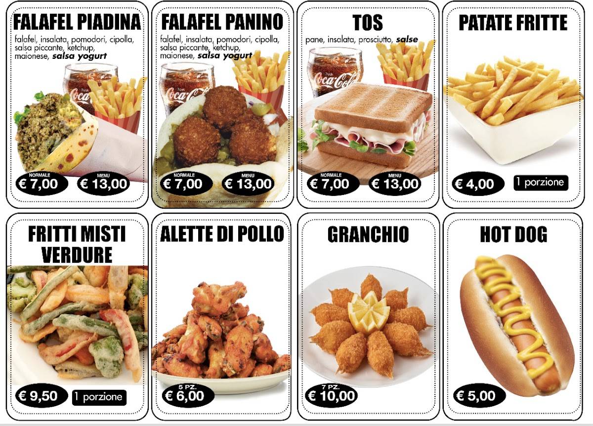 Menu da Piramide pizza kebab bar, Lido di Jesolo