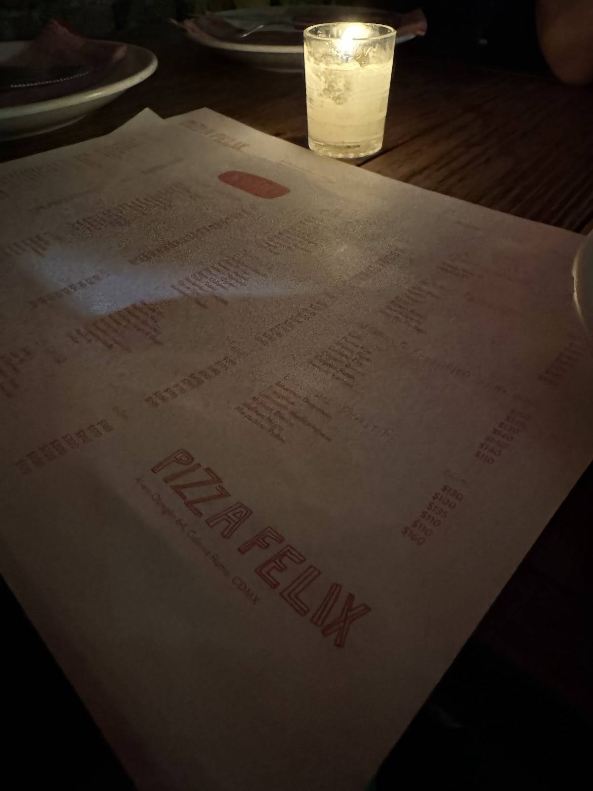 Carta del pub y bar Pizza Felix, Ciudad López Mateos, Av. Álvaro Obregón 64