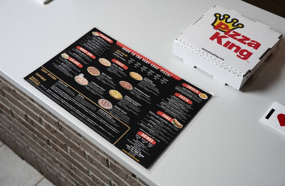 Menu at Pizza King pizzeria, Muncie, Wheeling Ave