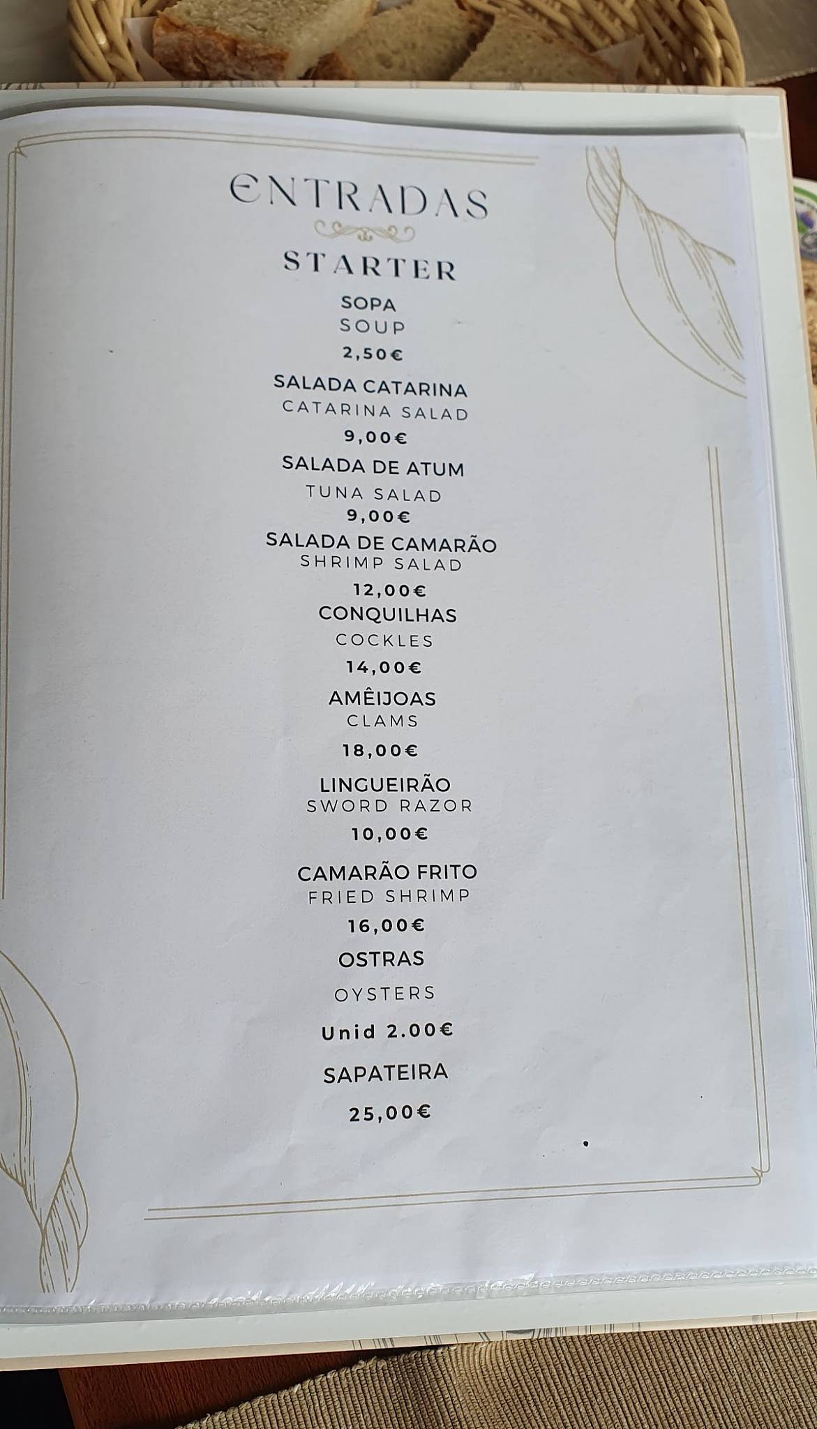 Menu at Pizzaria Catarina, Altura, R. da Alagoa 84
